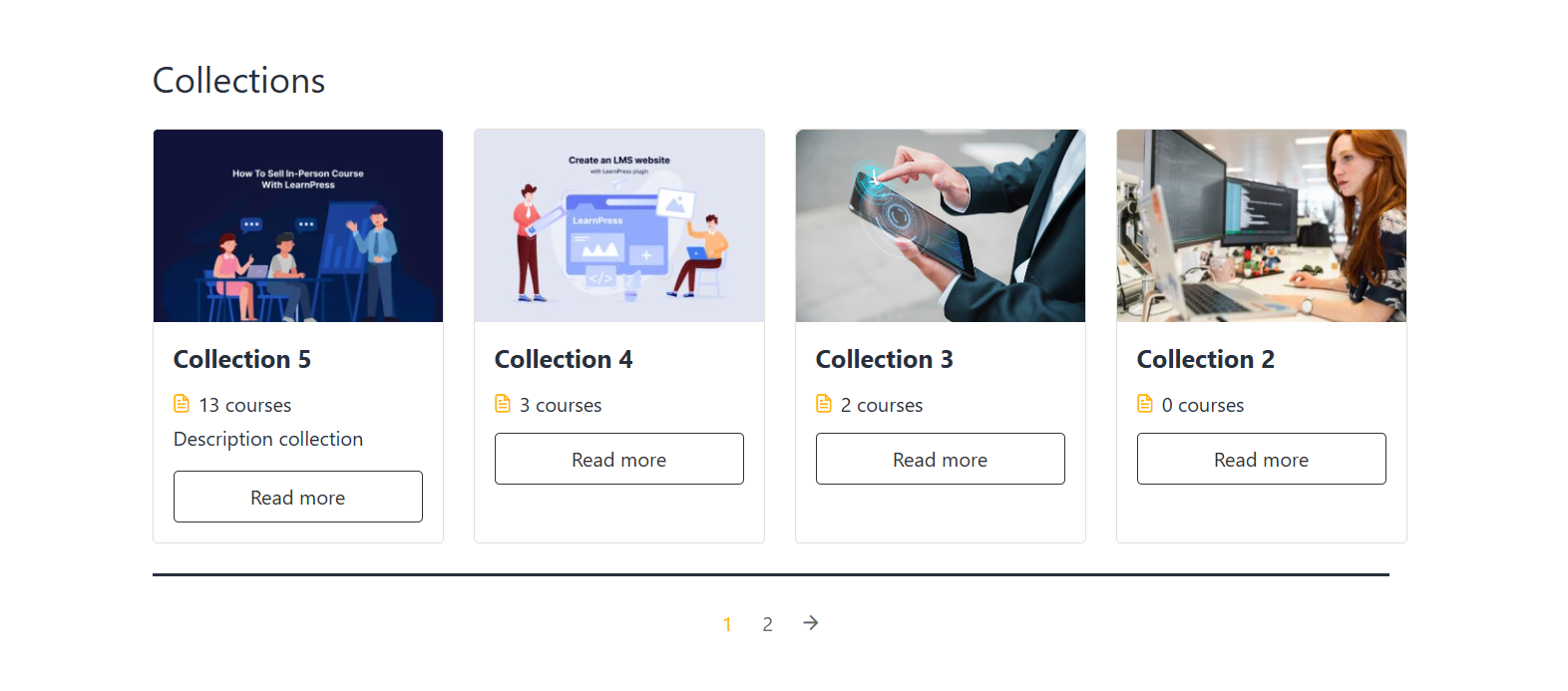 Collections Add-on for LearnPress - Front-end Collection Add-on