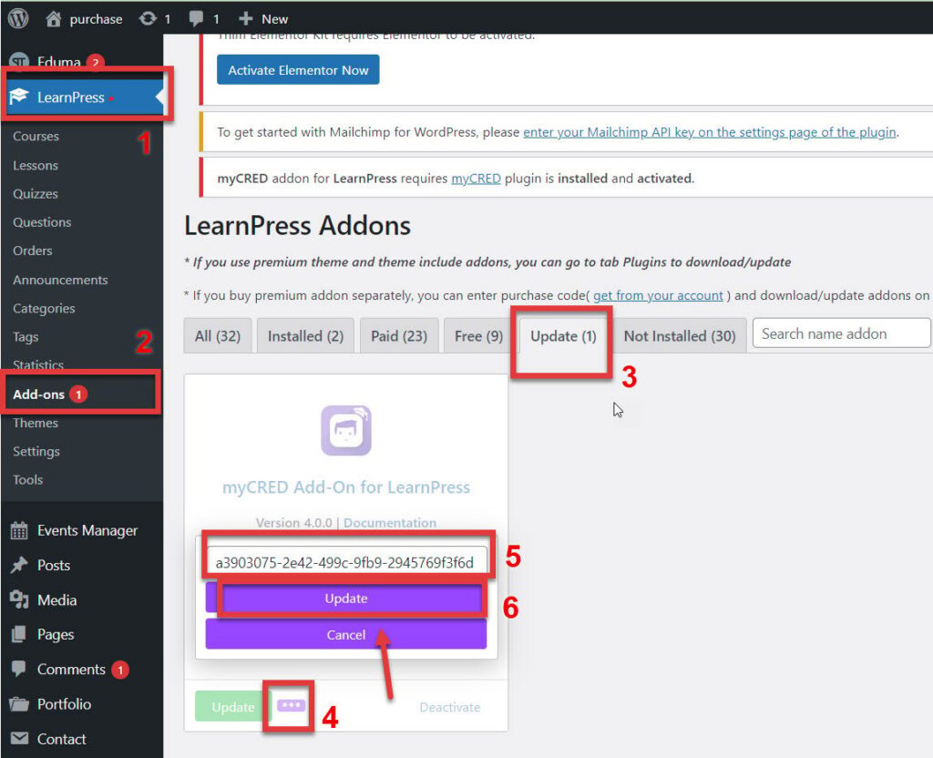 Announcement Add-on for Learnpress - Install and update Add-on via ...